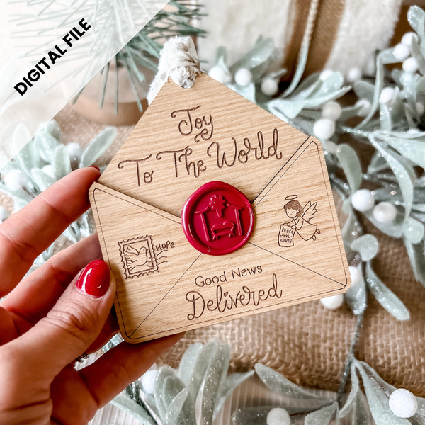 Joy to the World Good News Delivered Christmas Ornament Bundle | Laser ...